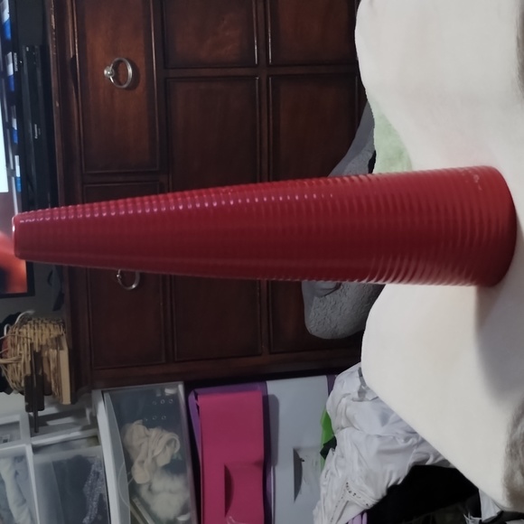 Accents | Vintage Red Slim Cone Shape Ceramic 1in Vase 12011 | Poshmark
